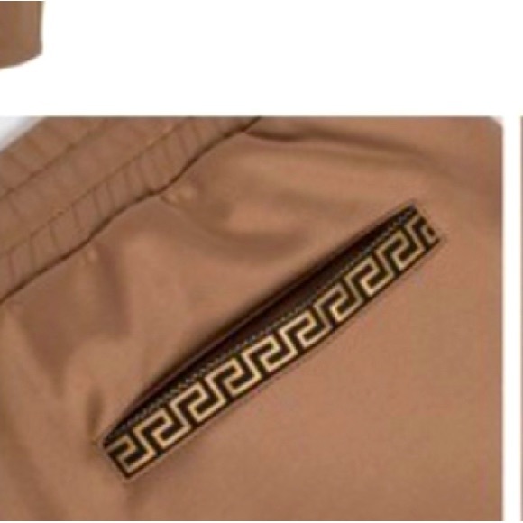 Other | Mens Greek Key Khaki Track Suit 2 Piece | Poshmark